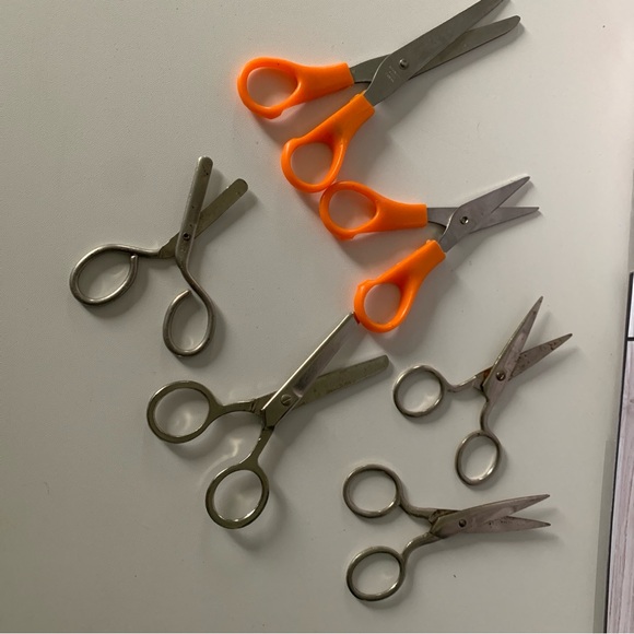 Source Unknown | Office | Vintage Scissors Childs School Scissors Mixed ...